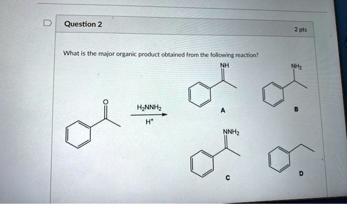 SOLVED: What is the major organic product obtained from the following ...