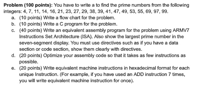 Solved Please Do C And E In C Use The Address Of The Cpulators Seven Segment Display 
