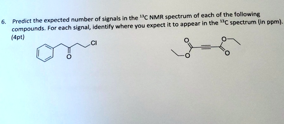 SOLVED: Predict the expected number of signals in the "C NMR spectrum of each ofthe following ...