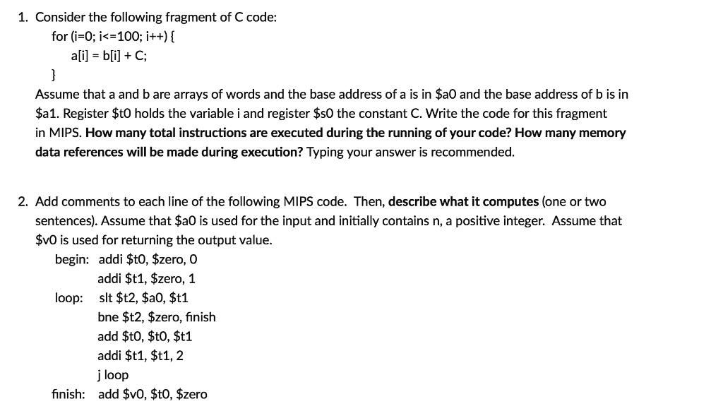 Consider the following fragment of C code: for (i=0; i