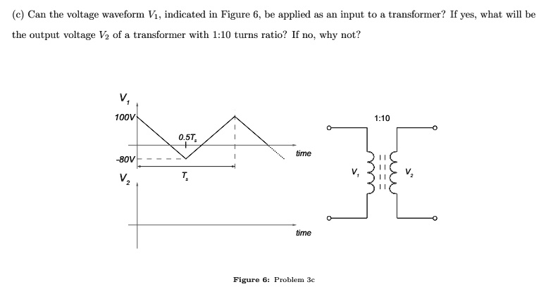 SOLVED:Can the voltage waveform Vi, indicated in Figure be applied as ...