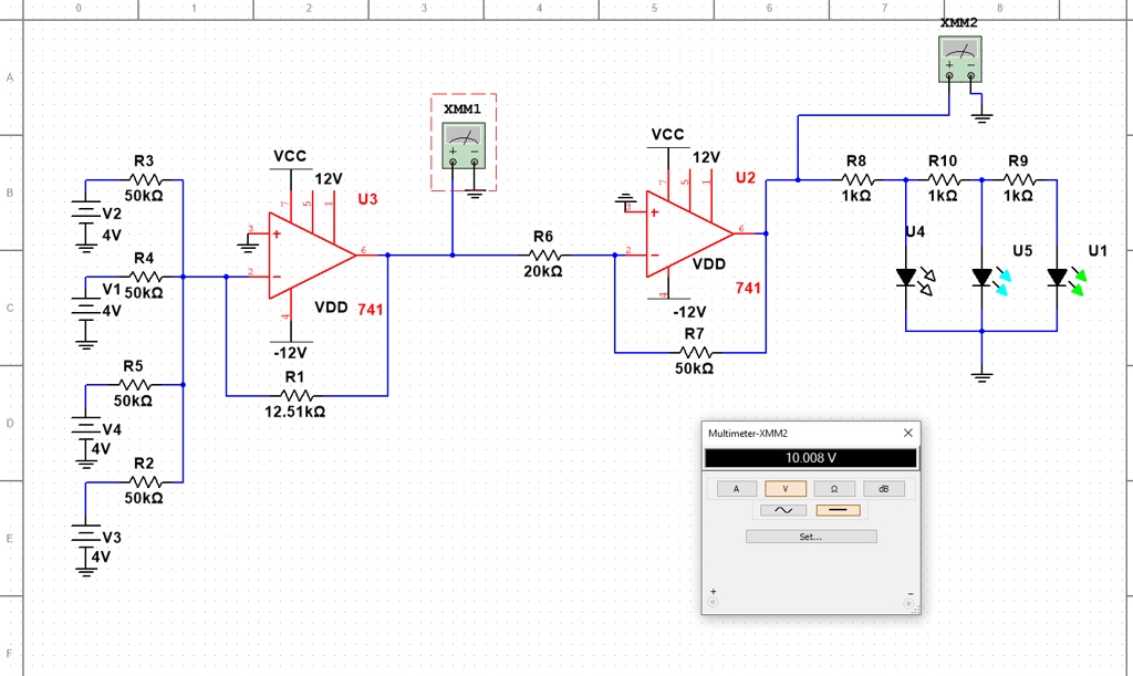 SOLVED: The circuit above is an electronic gradebook which correctly ...