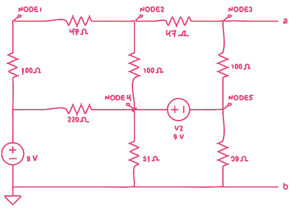 SOLVED: Texts: a) Determine the following voltages at nodes 1 through 5. b) Determine the ...