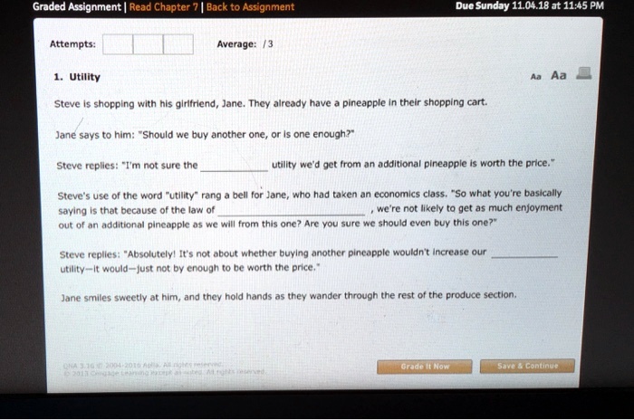 Graded Assignment | Read Chapter 7 | Back to Assignment Attempts: Average: /3 Due Sunday 11.04. ...