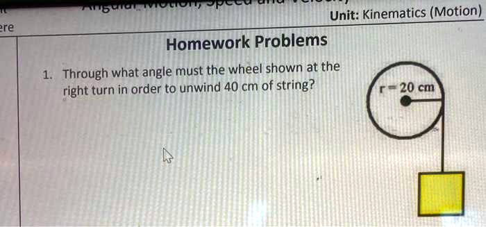 SOLVED: How do I solve this kinematics equation? Unit: Kinematics ...