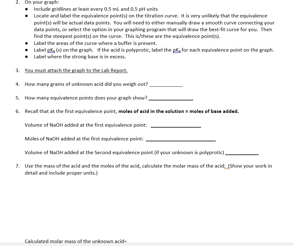 on your graph include gridlines at least every 05 mland 05 ph units locate and label the ...