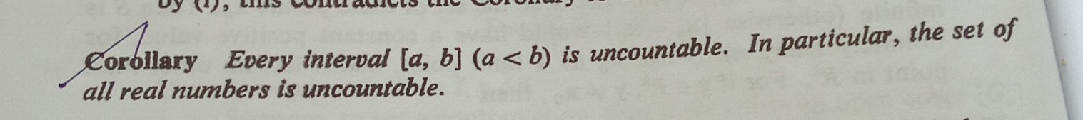 SOLVED: Corbllary Every interval [a, b](a