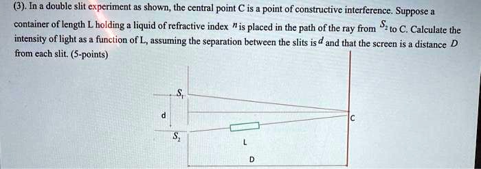 SOLVED: In a double slit experiment as shown, the central point C is a point of constructive ...