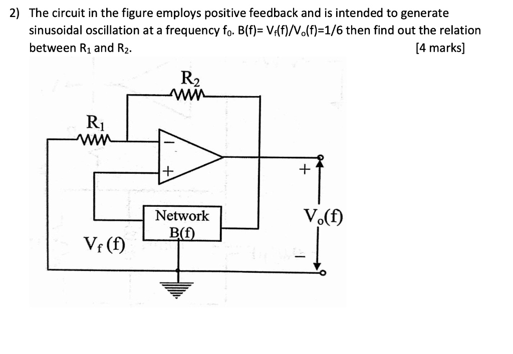 Solved The Circuit In The Figure Employs Positive Feedback And Is Intended To Generate 