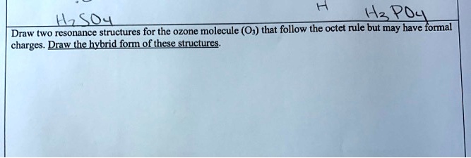 2 poy fos draw two resonance structures for the ozone molecule 03 that ...