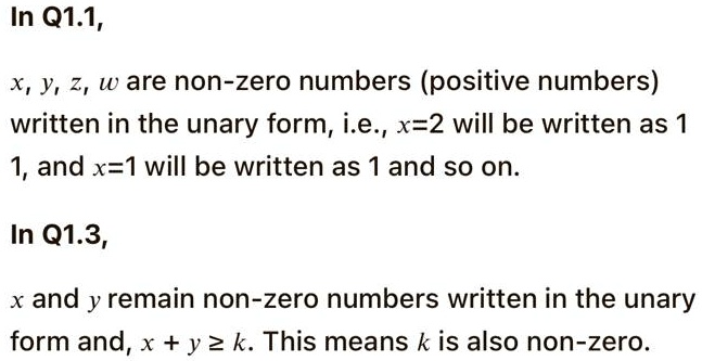 SOLVED:In Q1.1, x, J, 2, w are non-zero numbers (positive numbers ...
