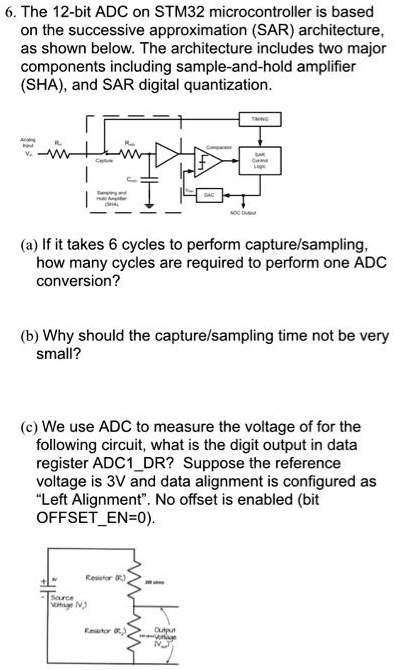 Solved The 12 Bit Adc On The Stm32 Microcontroller Is Based On The