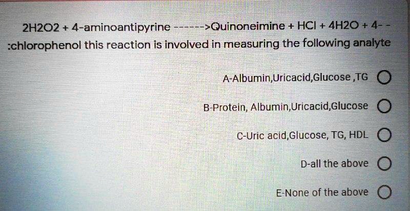 Quinoneimine + HCl + 4H2O + 4-chlorophenol. This reaction is involved ...