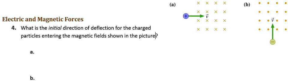 SOLVED: Electric and Magnetic Forces What is the initial direction of ...