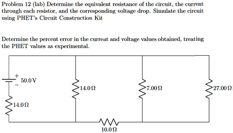 SOLVED: Problem 12 (lab) Determine the equivalent resistance of the ...