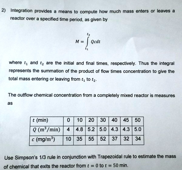 Integration provides means to compute how much mass enters...