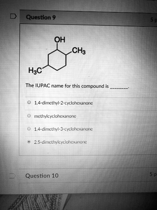OH CH3 CH3 The IUPAC name for this compound is 1,4-dimethyl-2 ...