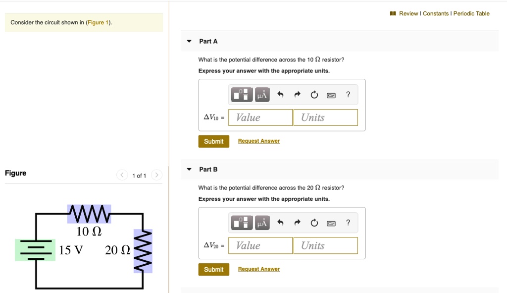 SOLVED:Review Constants Periodic Table Consider the circuit shown in (Figuro 1) Part A What is ...