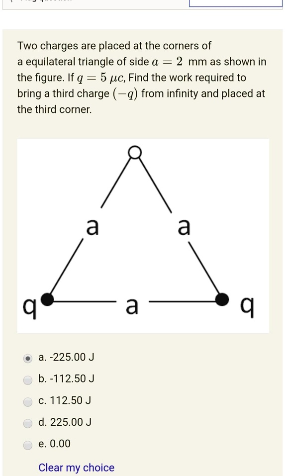 SOLVED: Two charges are placed at the corners of an equilateral ...