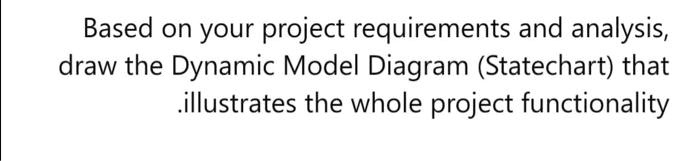Based on your project requirements and analysis, draw the...
