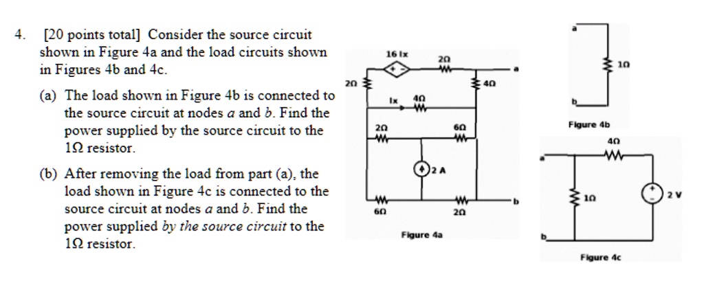 [GET ANSWER] solve part b 20 points total consider the source circuit ...
