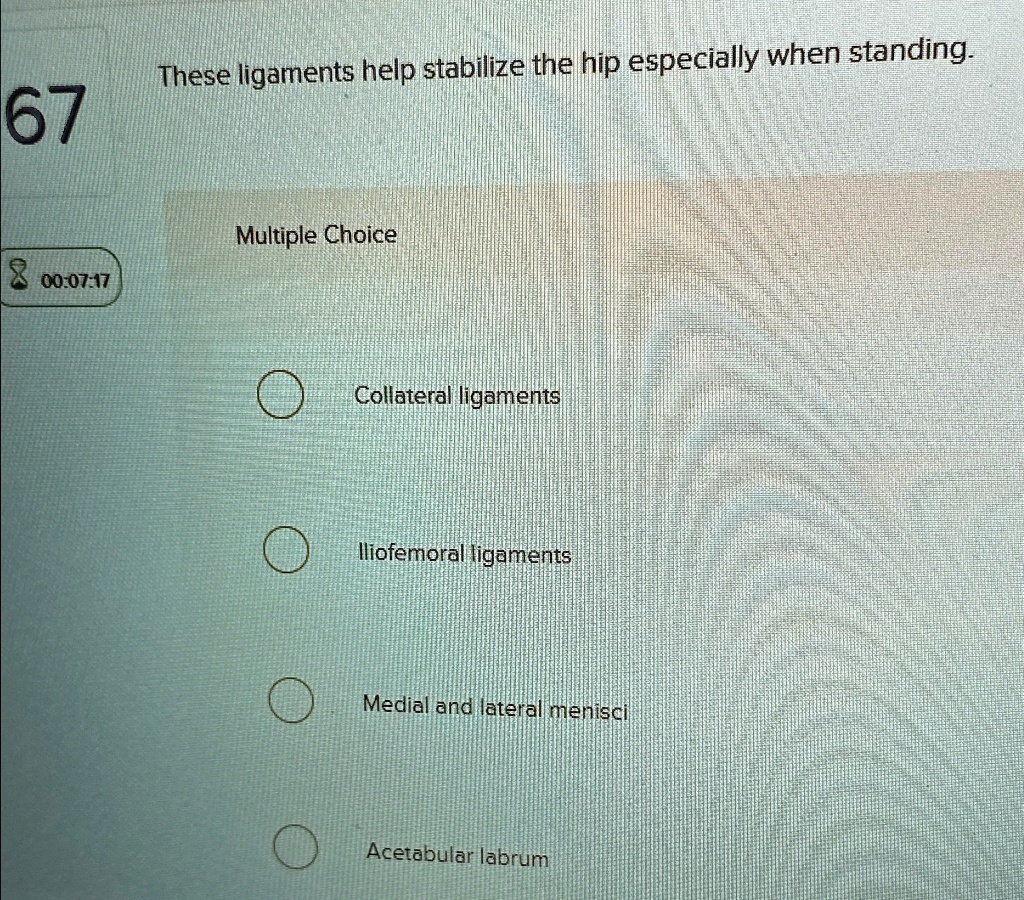 These ligaments help stabilize the hip especially when standing ...