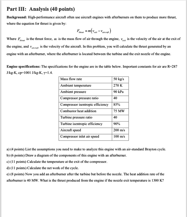 part iii analysis 40 points background high performance aircraft often ...