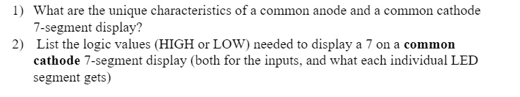SOLVED: What are the unique characteristics of a common anode and a ...