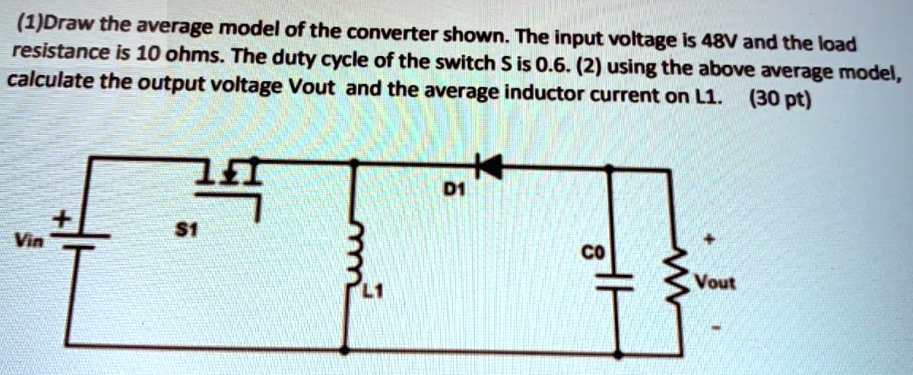 SOLVED: Draw the average model of the converter shown. The input ...