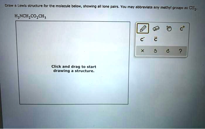 draw lewls structure for ttie molecule below showing all ione palrs you ...