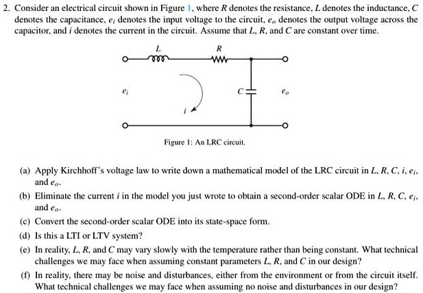 2. Consider an electrical circuit shown in Figure 1, where R denotes ...