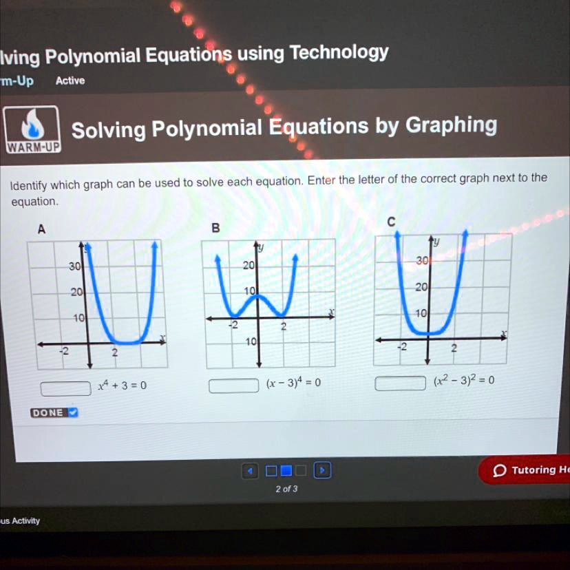 [GET ANSWER] Solving Polynomial Equations using Technology Solving ...