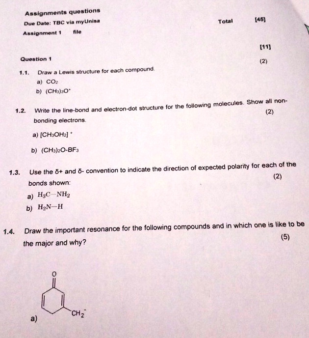 assignments questions due date tbc via myunisa assignment 1 file total 45 11 question 1 11 draw ...