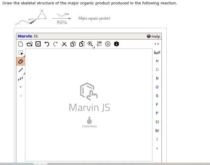 SOLVED: Draw the skeletal structure of the major organic product ...