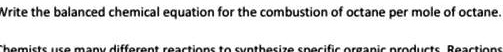 Solved Write The Balanced Chemical Equation For The Combustion Of