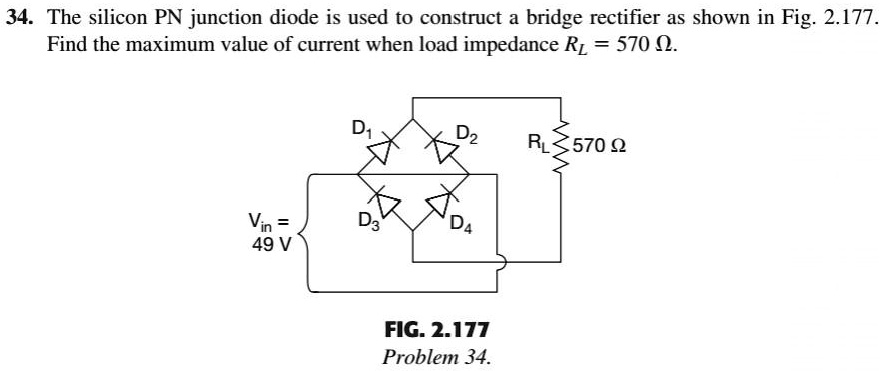 SOLVED: The silicon PN junction diode is used to construct a bridge ...