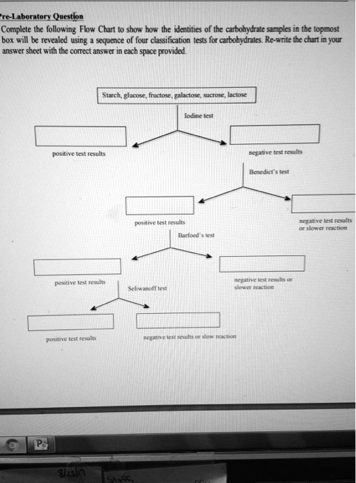 SOLVED: IeLaboratory Question: Complete the following flow chart to show how the identities of ...