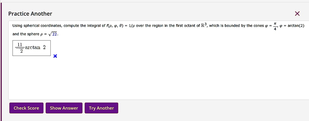 texts using spherical coordinates compute the integral of f 1 over the ...
