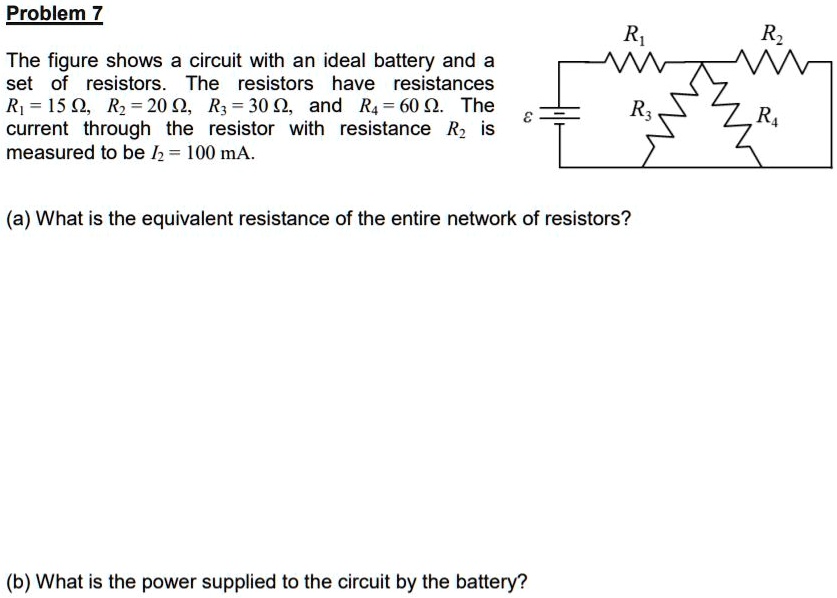 Problem 7 The figure shows a circuit with an ideal battery and a set of ...