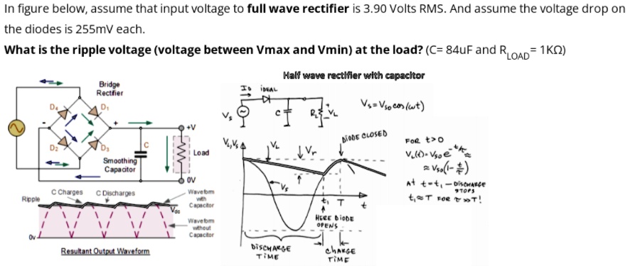 SOLVED: In the figure below, assume that the input voltage to the full ...
