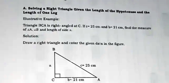 solving rlght trlantle olven lbe lenrth o the hypotanuaa length o one ...