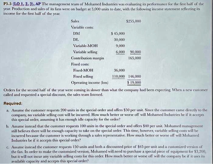 texts complete a c p55 lo 1 2 3 ap the management team of mohamed industries was evaluating its ...