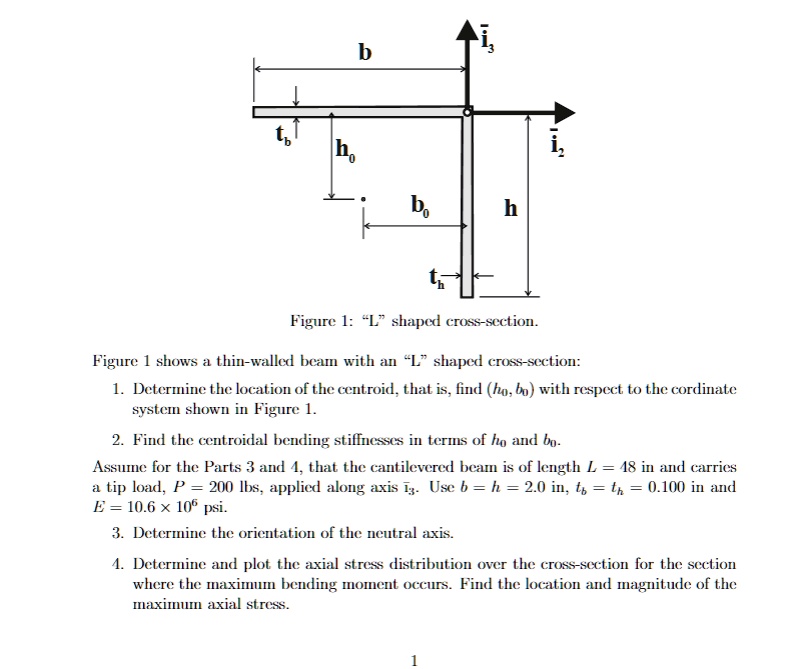 t b ho bo 0 h t h Figure 1: L̈s̈haped cross-section. Figure 1 shows a ...