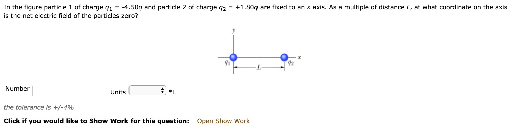 SOLVED: In the figure, particles of charge Q1 and Q2 +1.80q are fixed to an axis. Is the net ...