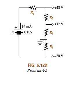determine the values of r1 r2 r3 and r4 for the voltage divider of fig ...