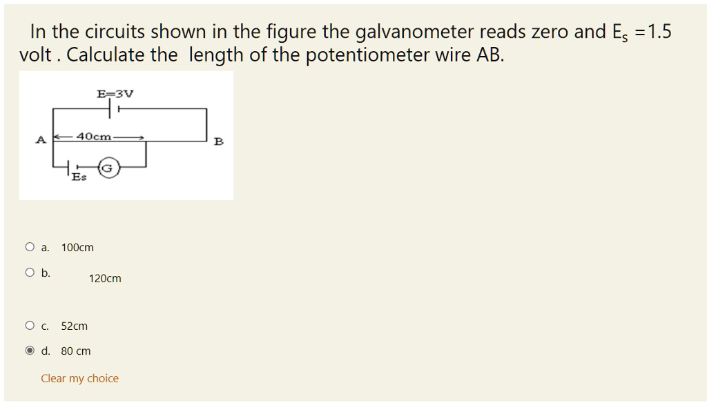 SOLVED: In the circuits shown in the figure, the galvanometer reads ...