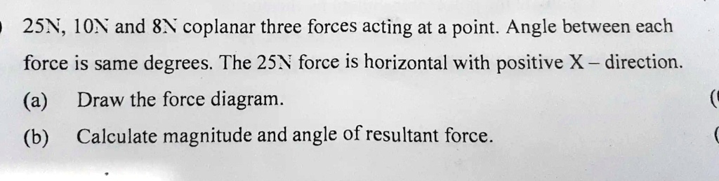 2sn 1on and n coplanar three forces acting at a point angle between ...