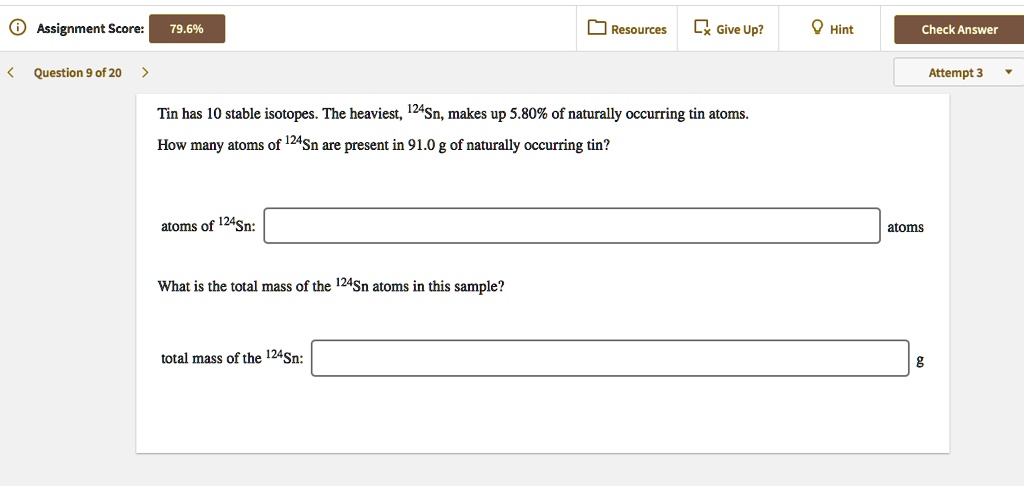 SOLVED: Assignment Score 79.690 Resources Give Up? Hint Check Answer ... SOLVED: Assignment Score 79.690 Resources Give Up? Hint Check Answer ...