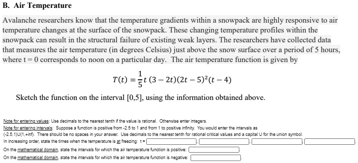 air temperature avalanche researchers know that the temperature gradients within snowpack are ...
