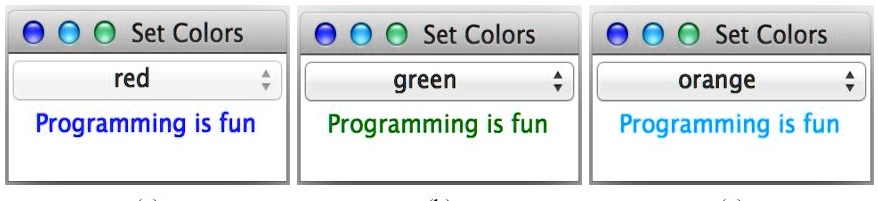 SOLVED: (Change foreground colors) Write a program that contains a ...